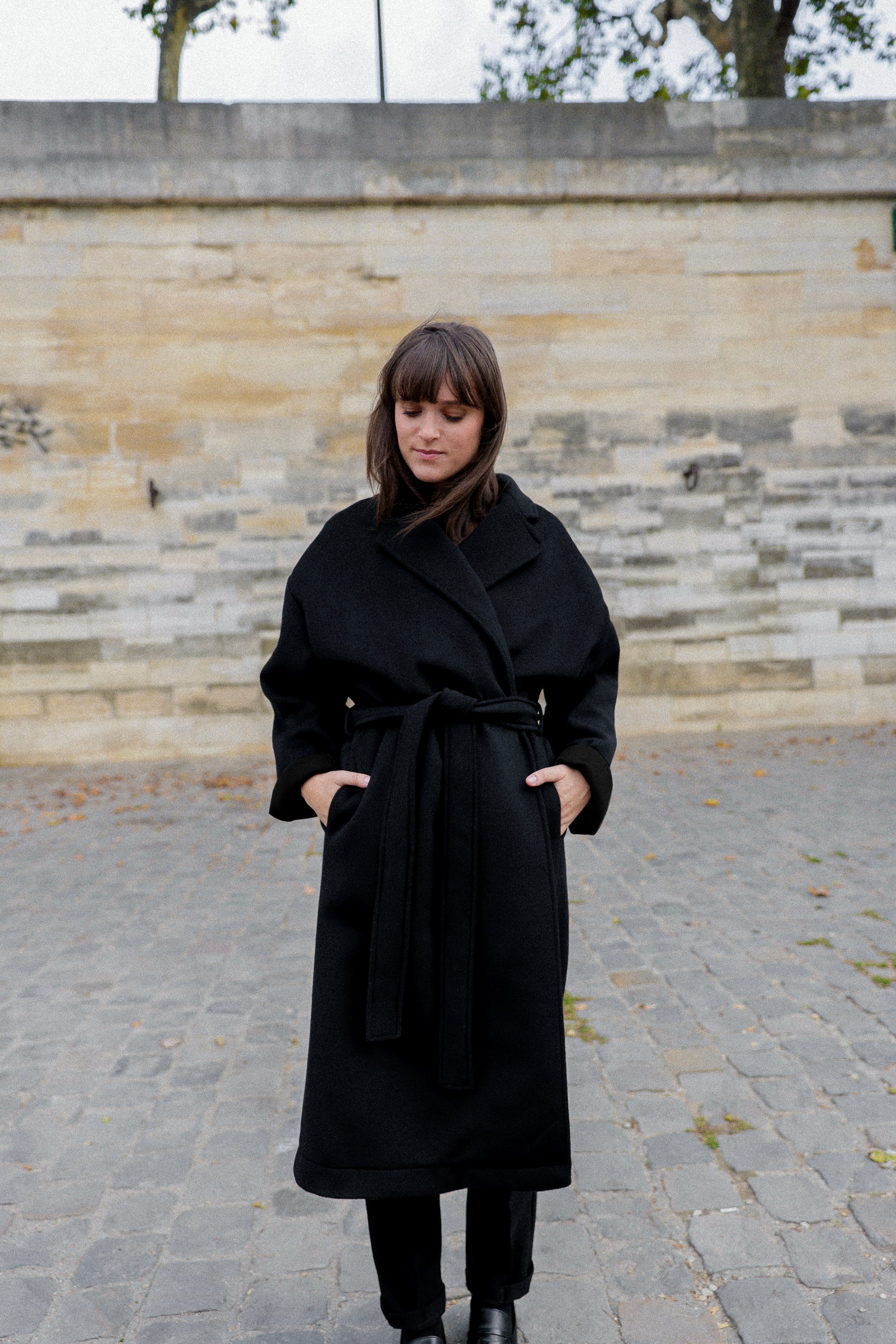 Black oversized coat – Les jupes de Prune
