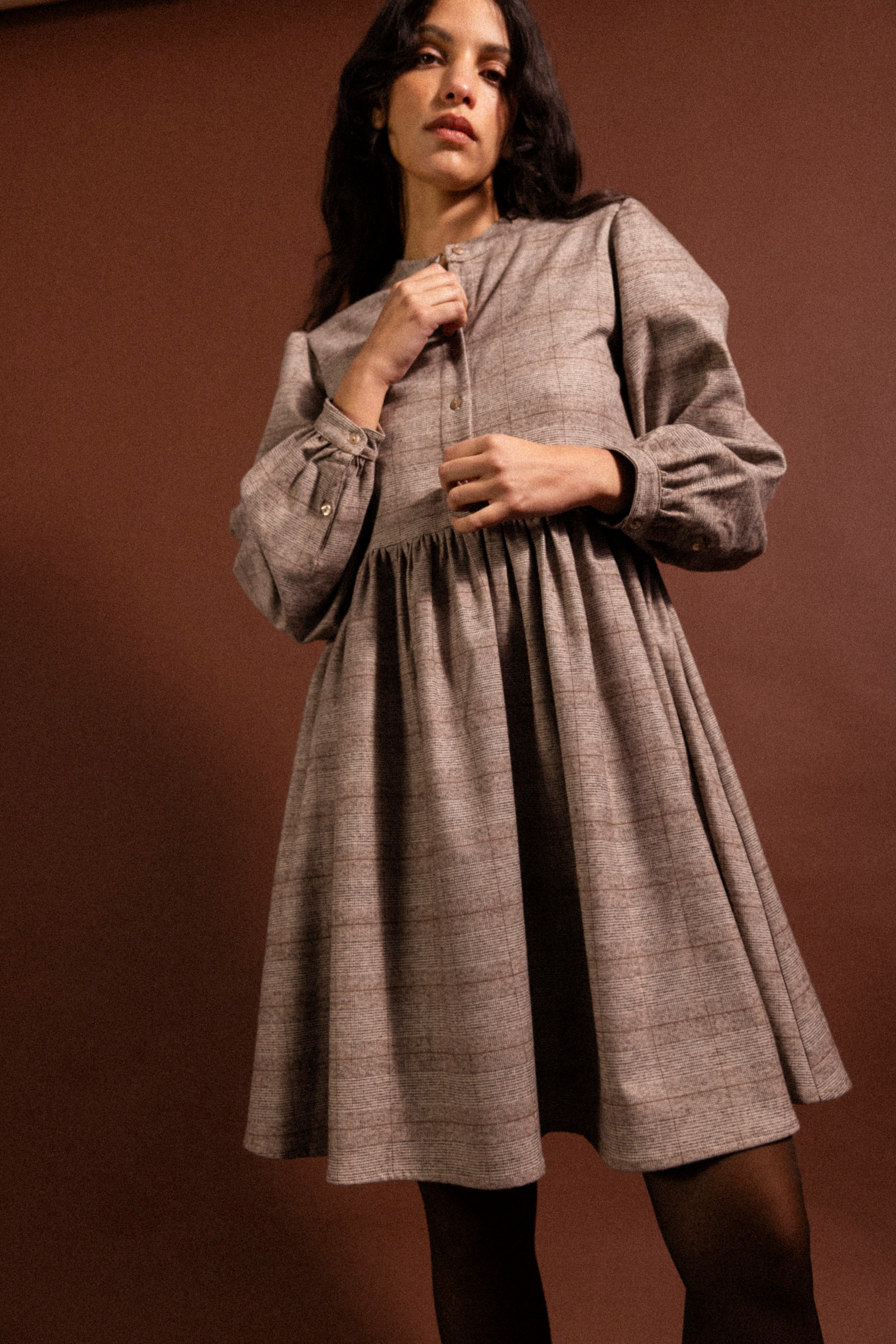 Robe col mao Louis – Les jupes de Prune