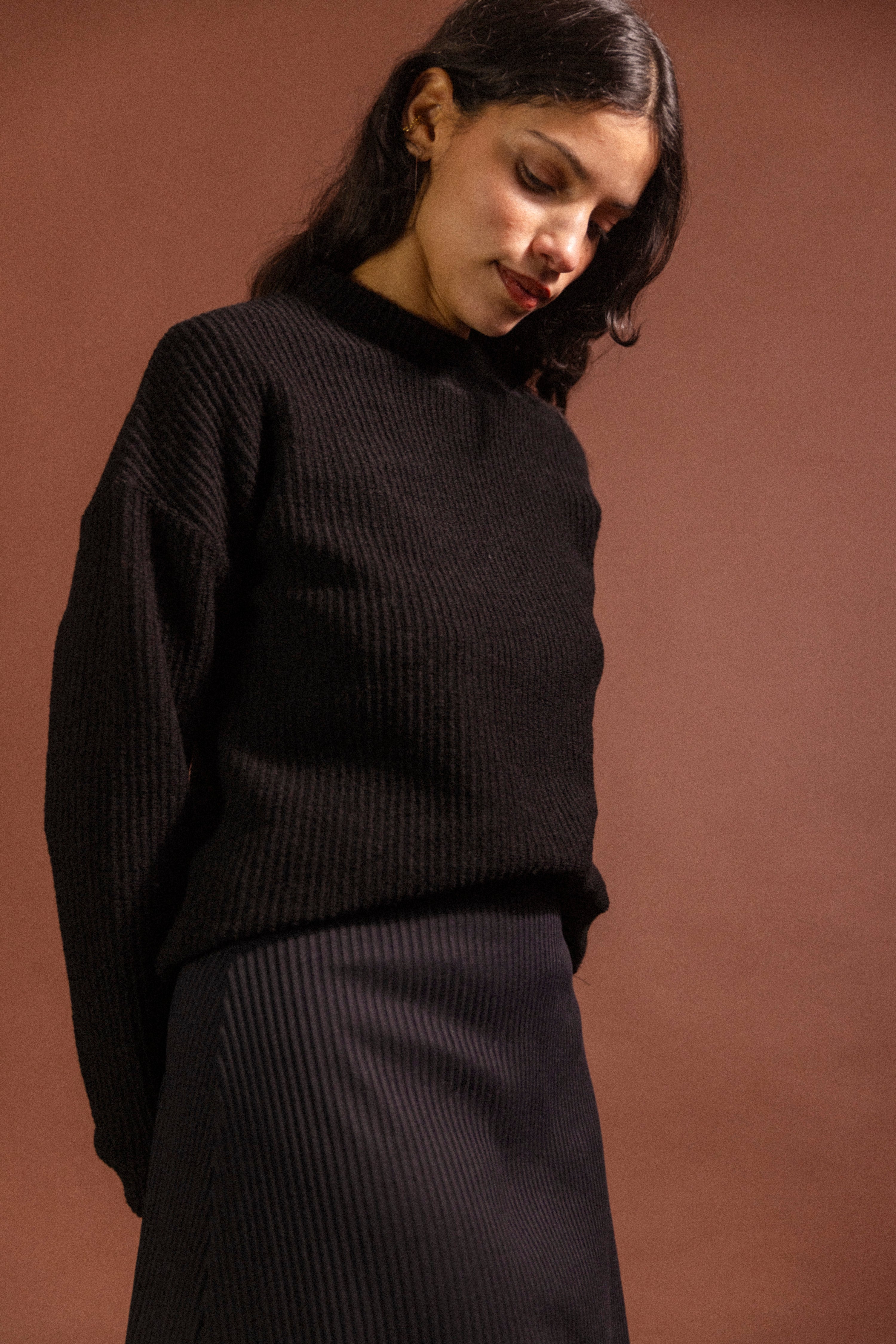 Mont Rainier black turtleneck sweater – Les jupes de Prune