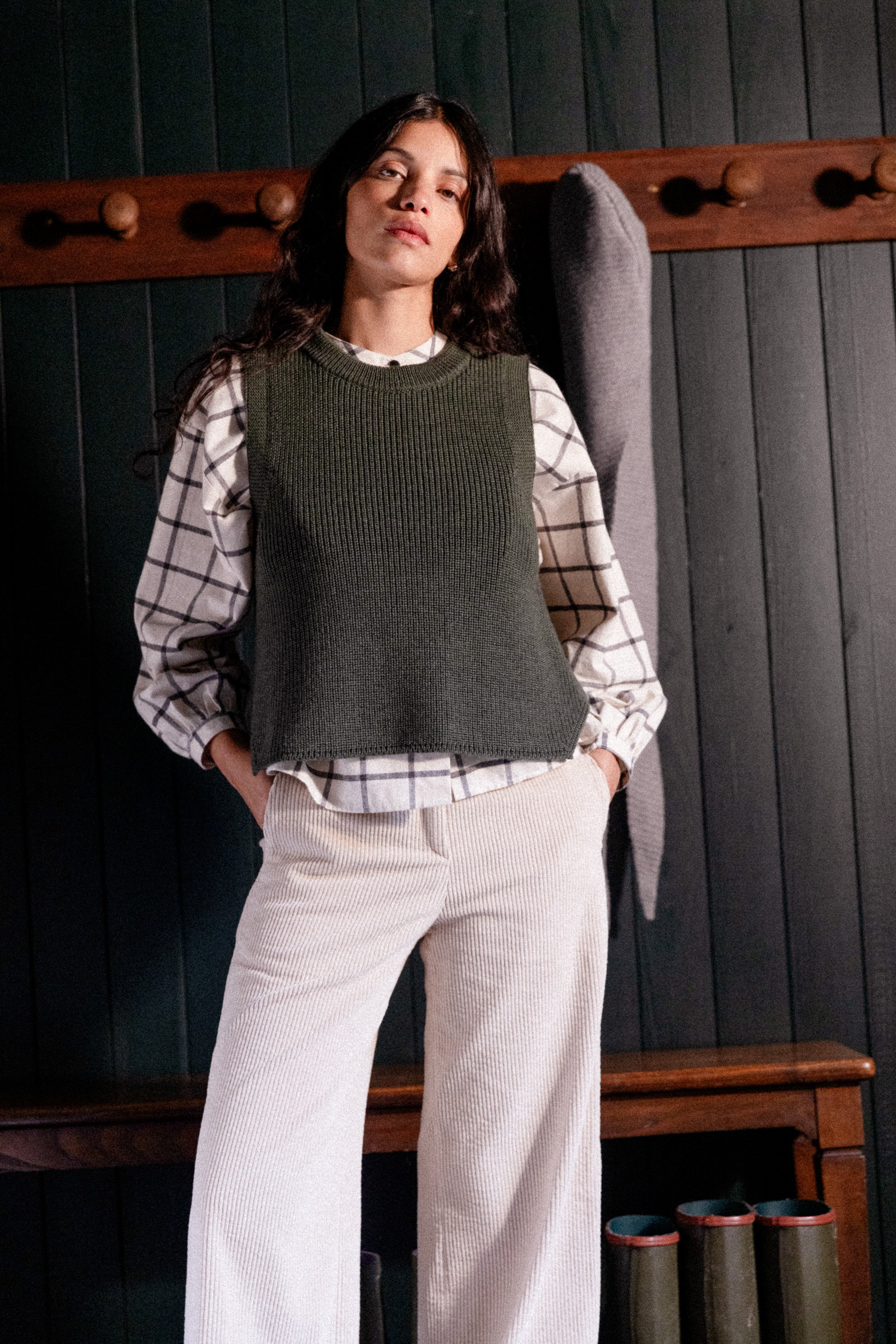 Edgar sweater, forest green – Les jupes de Prune
